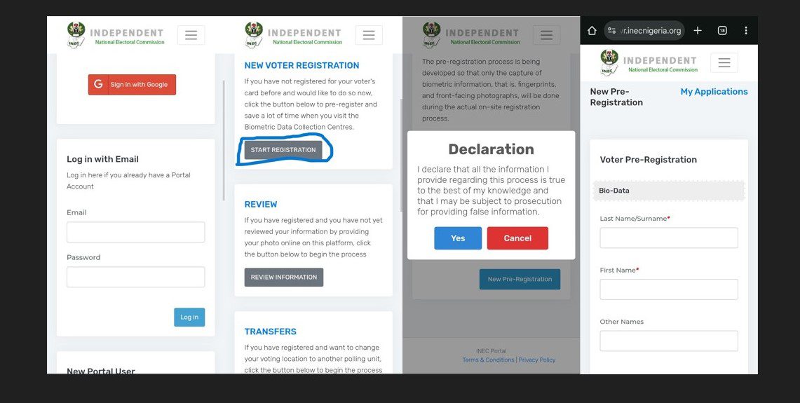 How to register, check details, get your PVC on the INEC portal